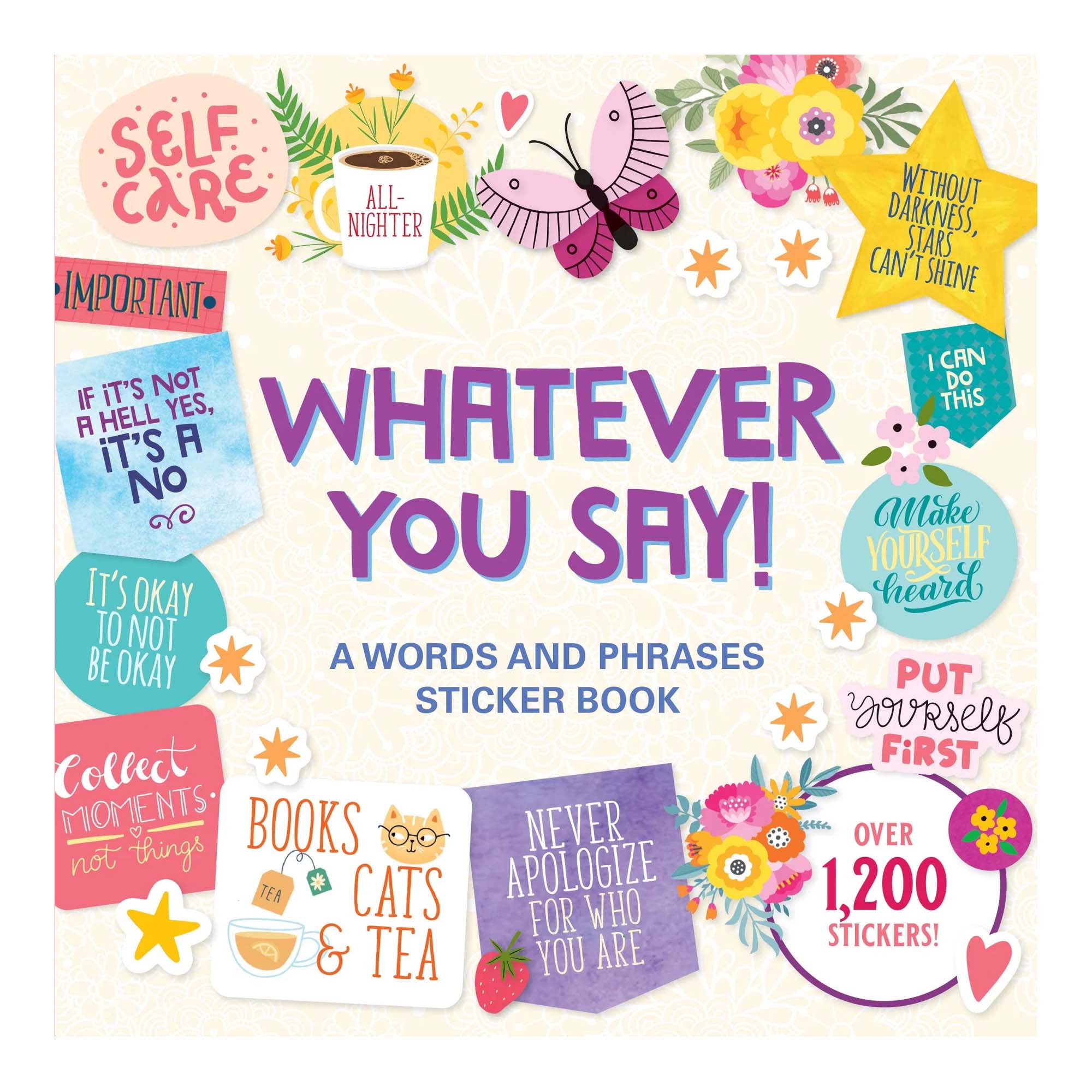 Whatever You Say Words Phrases Sticker Book - Over 1,200 Stickers