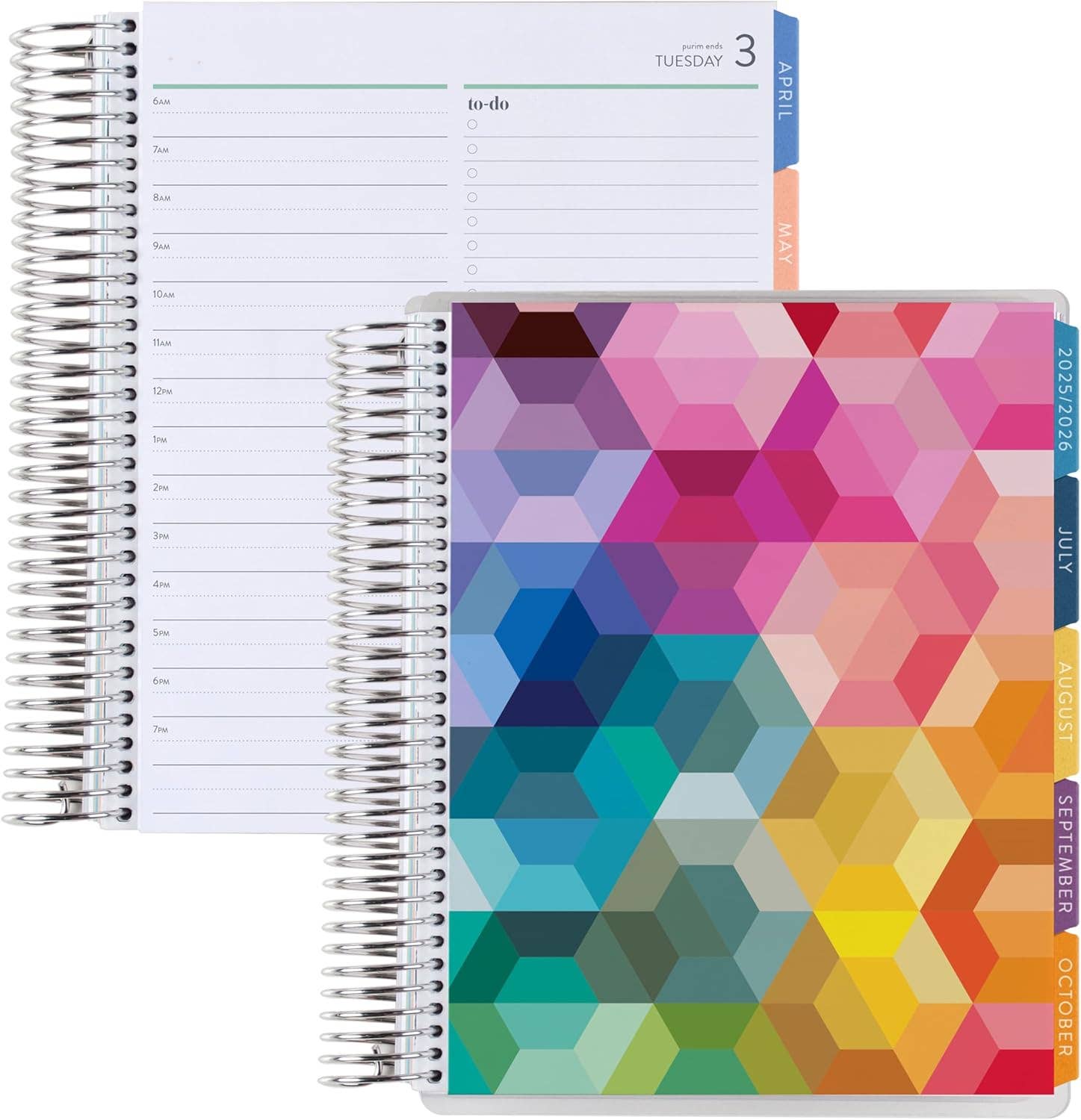 Erin Condren 7x9 Hexagon Daily Duo Planner - 12-month Dated 2026 Jan