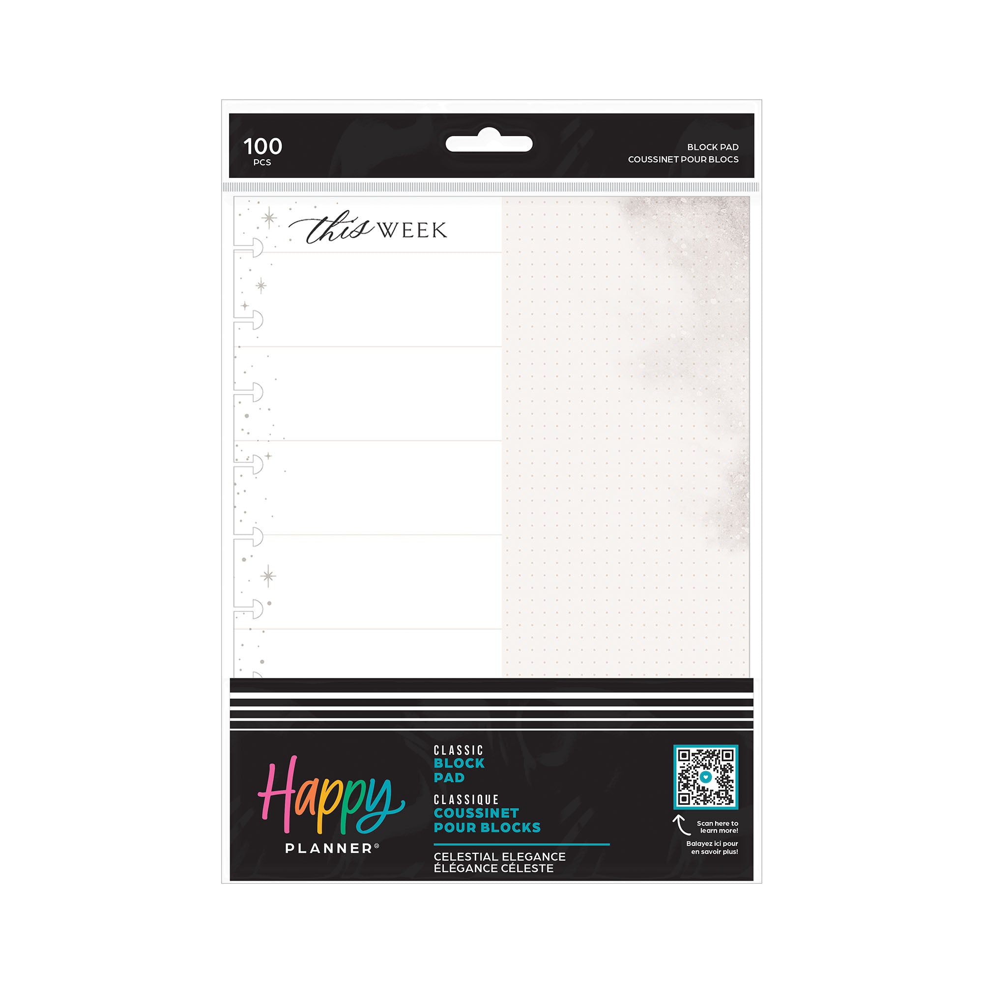 Happy Planner Celestial Elegance CLASSIC Block Pad - Dot Grid + Weekly