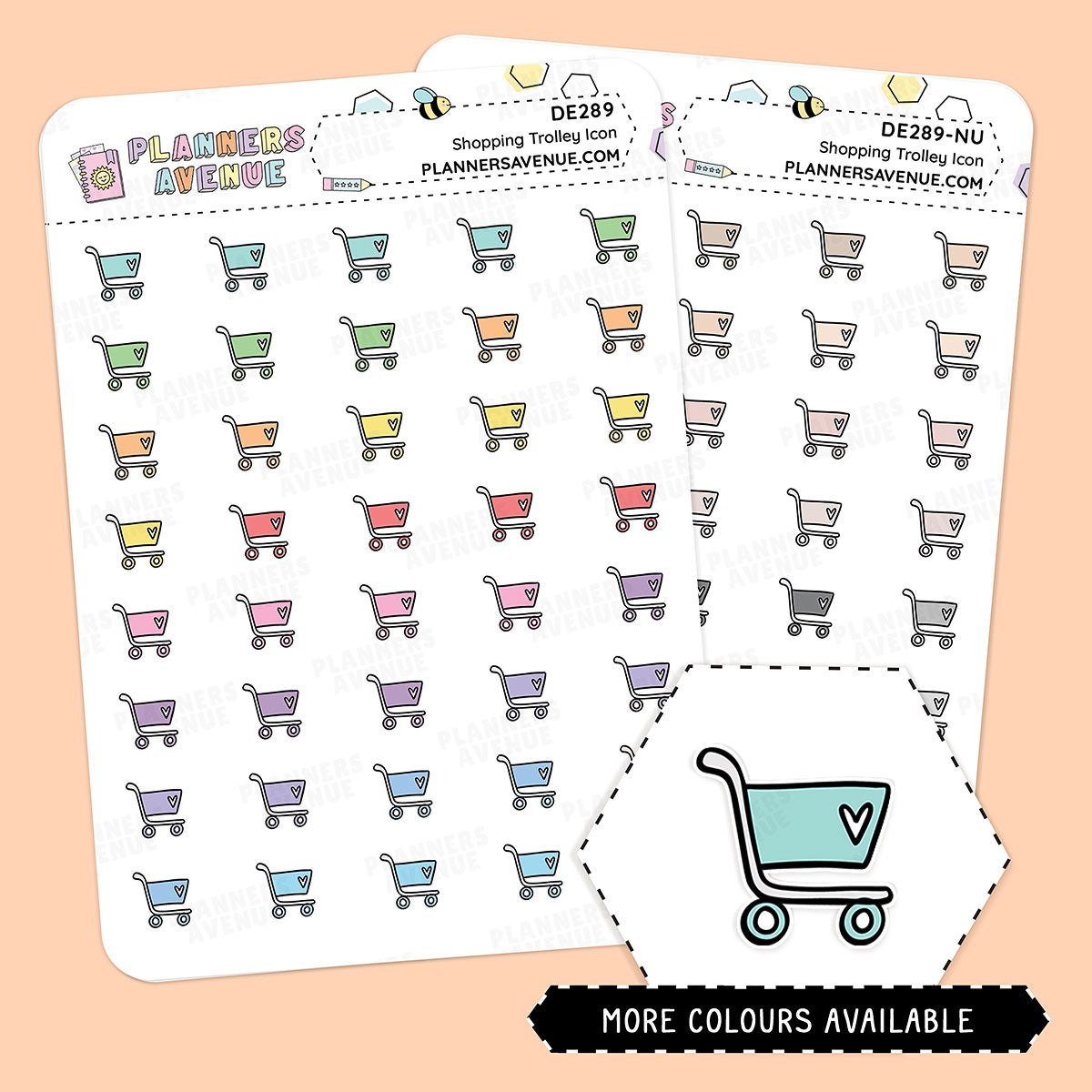 Shopping Trolley Mini Icons Stickers