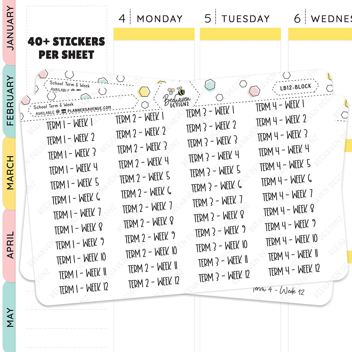 School Term Stickers