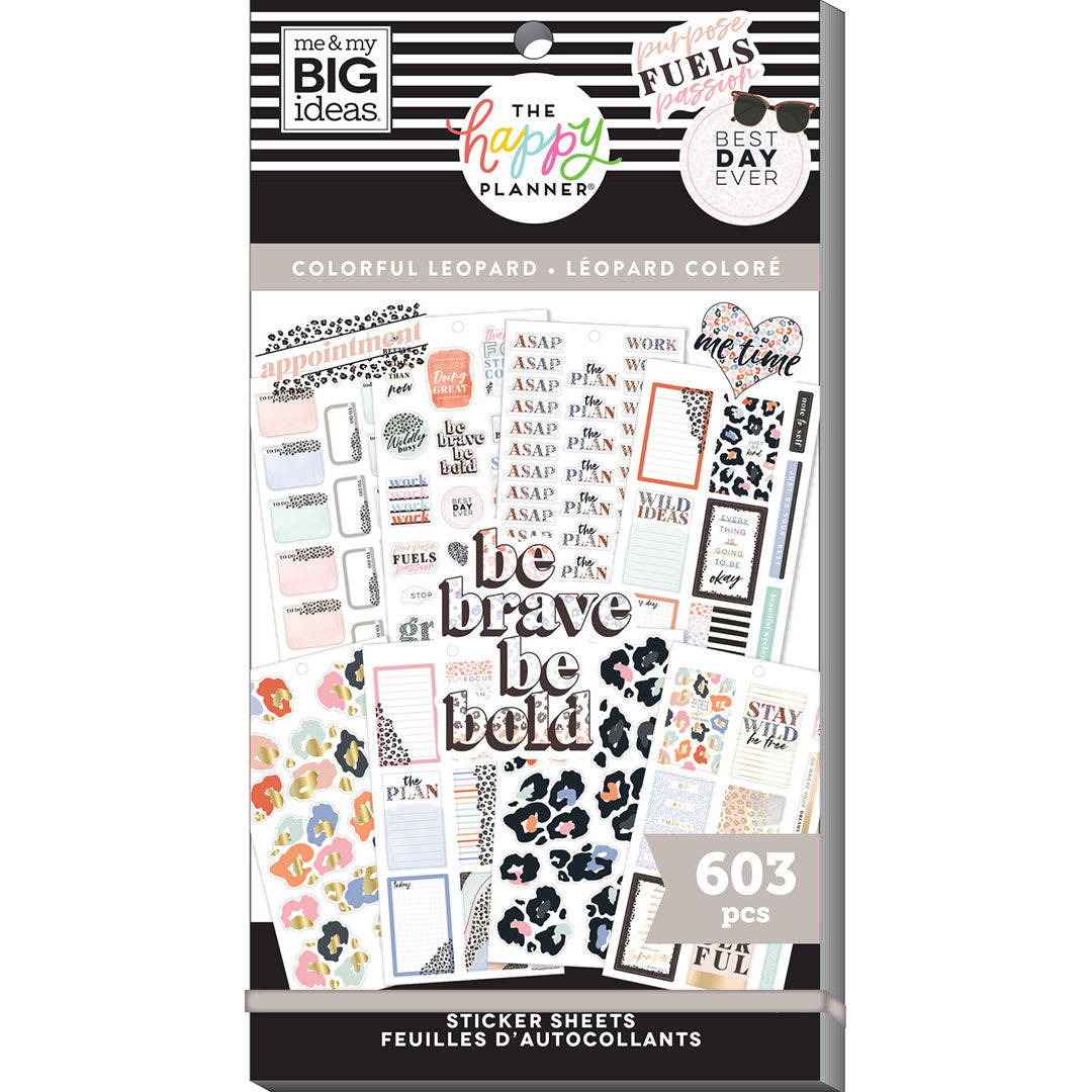 Happy Planner Colorful Leopard | Stickers Value Pack