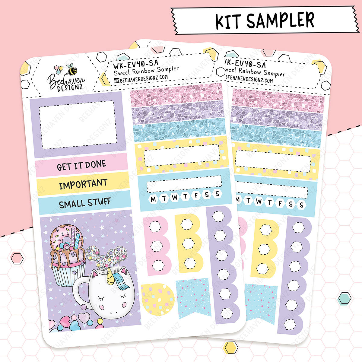 Sweet Rainbow Planner Sticker Sampler
